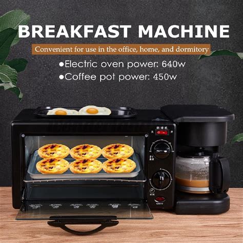 Hlv 3 In 1 Multi Function Electric Oven Breakfast Machine Coffee Maker