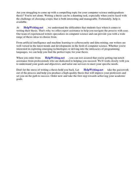 computer science undergraduate thesis ideas pdf thesis computer