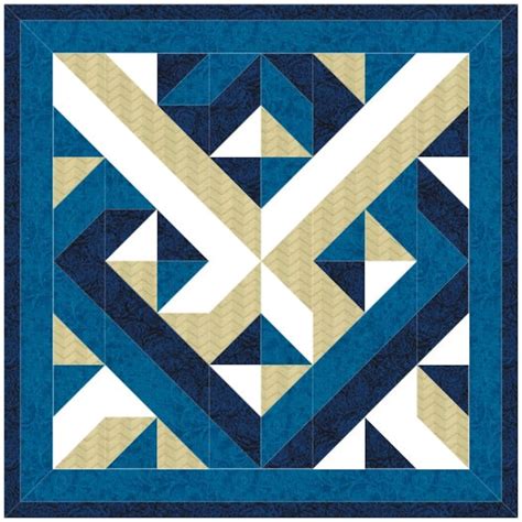 Digital Quilt Block Pattern 3d Quilt Pattern Pdf Paper Pieced Quilt
