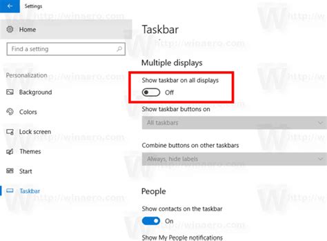 Hide Taskbar On Multiple Displays In Windows