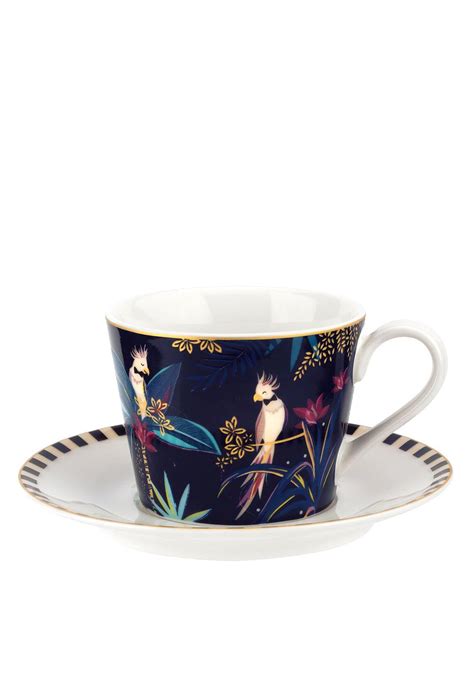 Sara Miller Cockatoo Teacup And Saucer Mcelhinneys