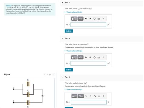 Solved Figure 1 ﻿in The Figure Are Shown Three Capacitors