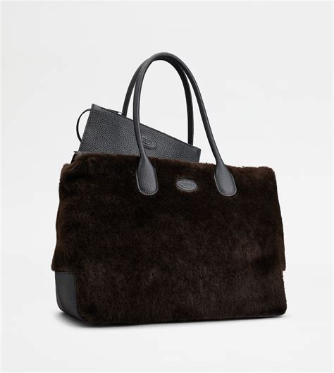 Woman Multicolour Tods Di Bag In Sheepskin Medium Xbwdbsap300lrrpz0531