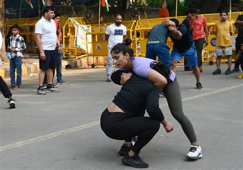The Protesting Wrestlers At Jantar Mantar Are Still Practicing Everyday