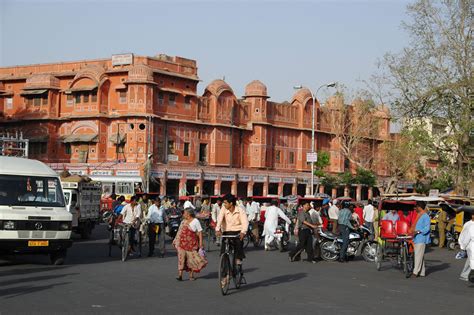 Jaipur Rajasthan India Jai Jaipur Heavy Traffic At Choti Chaupar