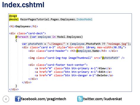 Sql Server Net And C Video Tutorial List Razor Page Slides