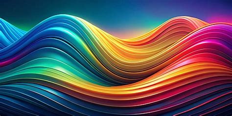 Abstract Colorful Waves Background Abstract Rainbow Waves Colorful