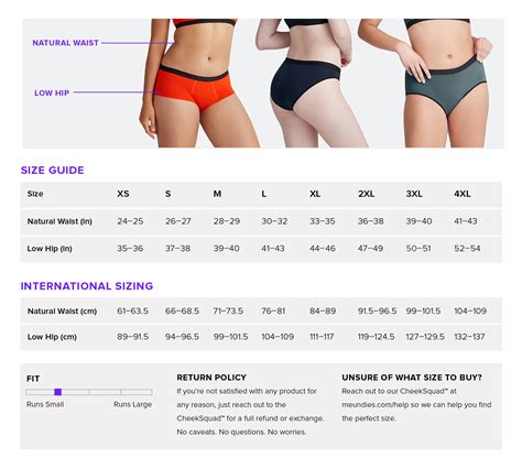 Male To Female Underwear Size Conversion Chart Womens Under