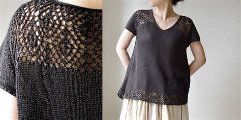 Топ C ажурной кокеткой Ginga Модели Модные стили Вязаные топы