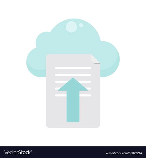 Document File Uploaded To The Cloud Royalty Free Vector