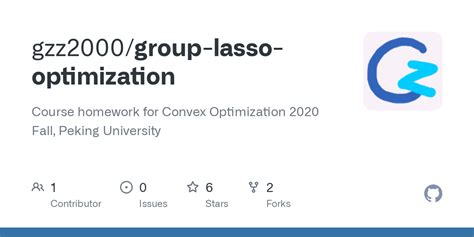 Github Gzz Group Lasso Optimization Course Homework For Convex Optimization Fall