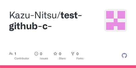 Test Github C Githubcpp At Master · Kazu Nitsutest Github C · Github