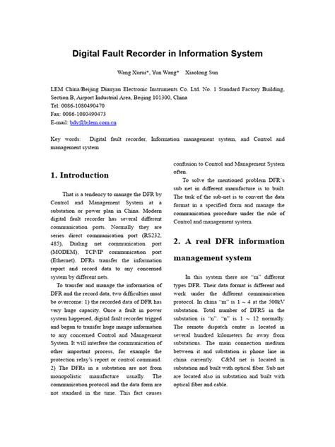 16 Fda 2004 Digital Fault Recorder In Information System Pdf Router