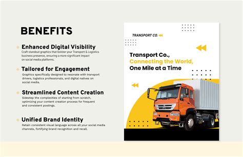 Transport And Logistics Linkedin Post Template In Png Download