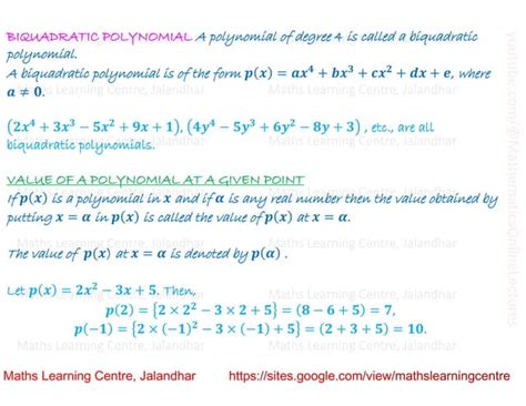 Class 10 Chapter 2 Polynomals Division Algorithm For Polynomials