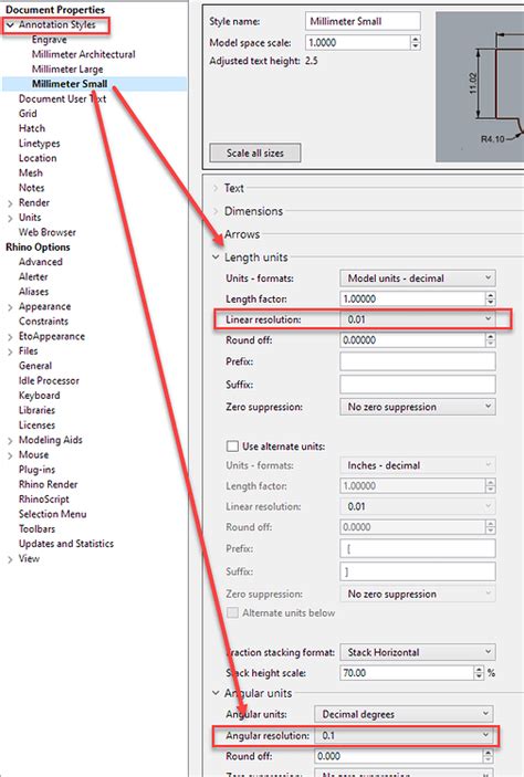 Changing Decimal Precision Of Annotations Rhino McNeel Forum