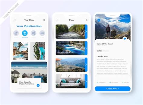 Premium Vector Hotel Booking App Ui Design Screen