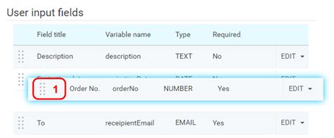 Edit Workflow User Input Fields