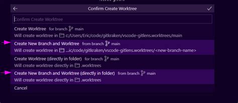 Add Worktree Support For Creating A New Branch · Issue 1977 · Gitkrakenvscode Gitlens · Github
