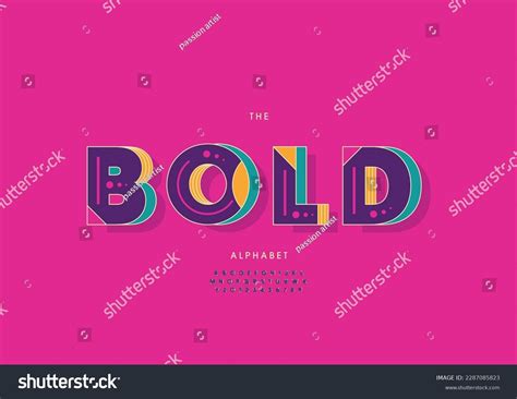 Vector Stylized Bold Font Alphabet Stock Vector Royalty Free
