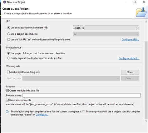 Duda No Me Permite Crear Un Nuevo Proyecto Java Jre Y Jdk Compile