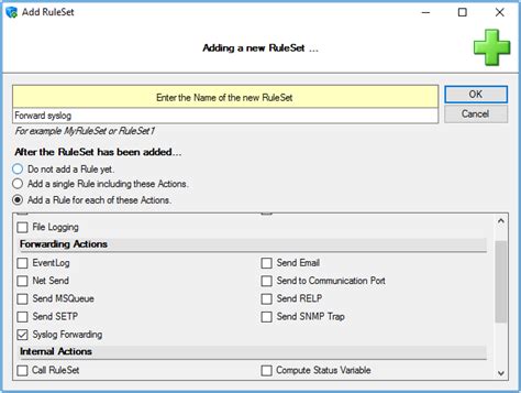 How To Setup A Forward Via Syslog Action WinSyslog