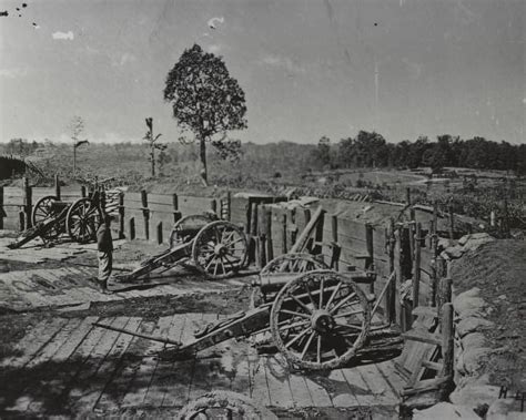 Print Confederate Fortifications Around Atlanta Ga Circa 1864