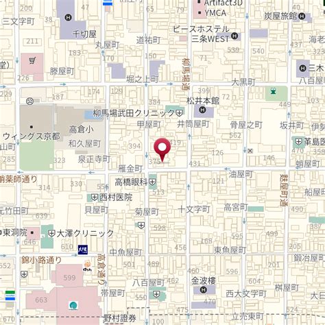 〒604 8115 京都府京都市中京区蛸薬師通堺町東入雁金町 の地図 Mapfan