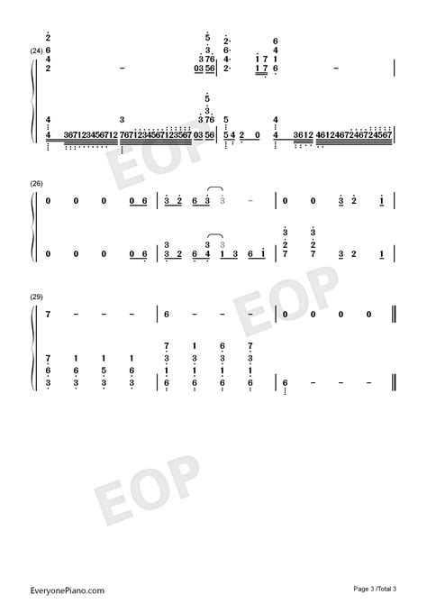 牵绊 《仙剑奇侠传五前传》 Eop教学曲双手简谱预览 Eop在线乐谱架