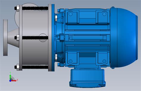 Isg立式管道离心泵solidworks 2012模型图纸下载 懒石网