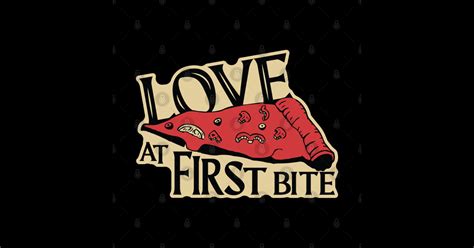 Love At First Bite Pizza Day Sticker Teepublic