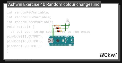 Ashwin Exercise 4b Random Colour O Wokwi Esp32 Stm32 Arduino Simulator