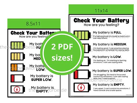 Battery Check In Poster Digital Feelings Check In Check Your Battery