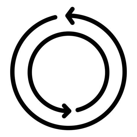 Circle Flow Icon Outline Style 15599679 Vector Art At Vecteezy