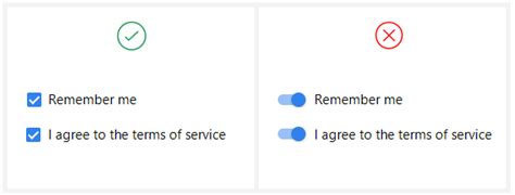 checkbox vs toggle switch ux planet toggle switch toggle switch