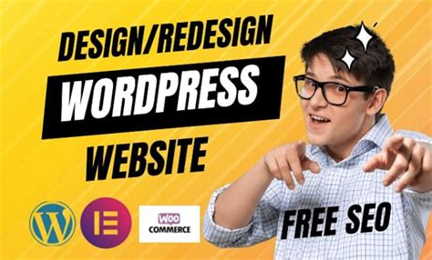 create wordpress website design and redesign using elementor pro by
