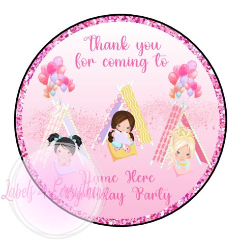 Slumber Party Stickers Labels4everything