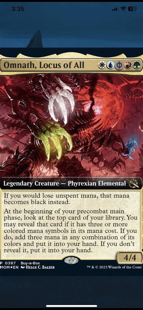I Cant Believe They Made Omnath Black I Guess Everything Is Woke Now