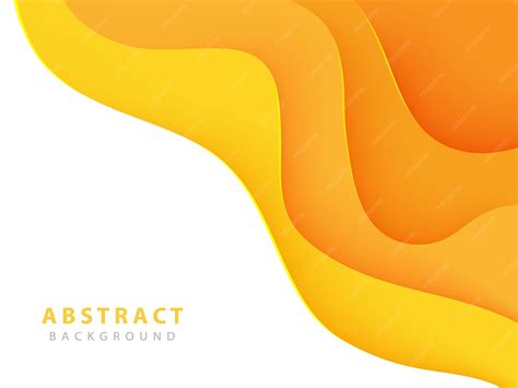 Premium Vector Modern Orange Gradient Paper Cut Wave Abstract Background