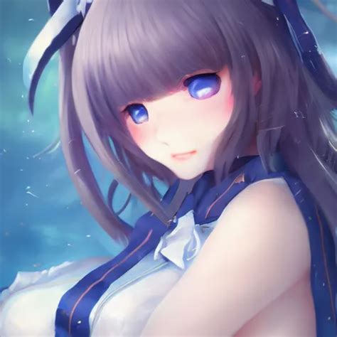 Realistic Beautiful Atago From Azur Lane Art Drawn Stable Diffusion