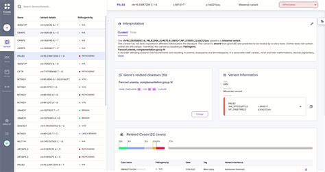 Curate Variants Overview Emedgene