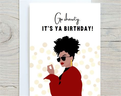 Black Woman Birthday Card Black Girl Magic Birthday Greeting Card