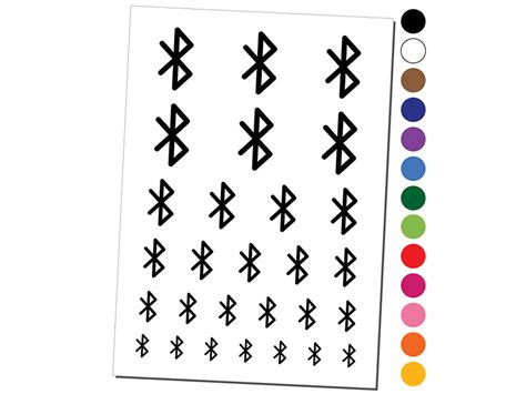 Bluetooth Symbol Temporary Tattoo Water Resistant Fake Body Art Set Collection Michaels