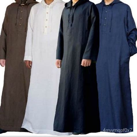 Middle East Abaya Dress Men Jubba Thobe Muslim Arabic Islamic Clothing