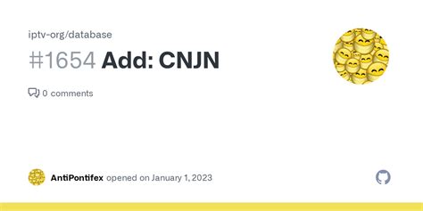 Add Cnjn · Issue 1654 · Iptv Orgdatabase · Github