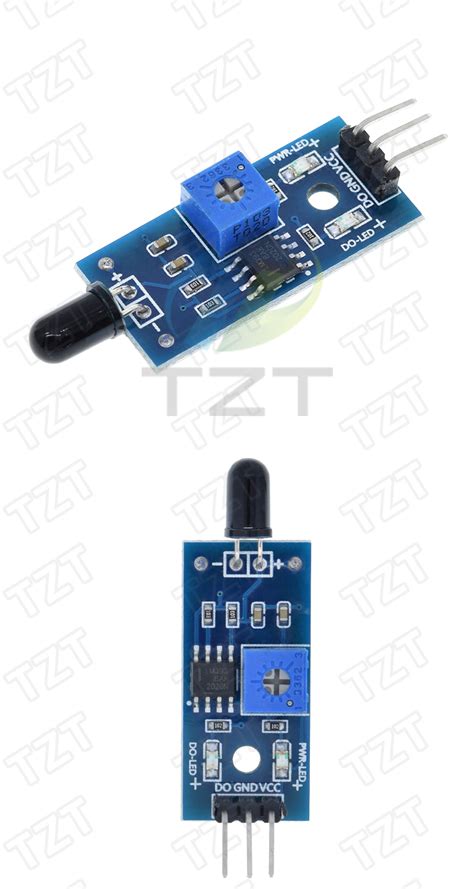 Tzt Ir Infrared 3 Wire Flame Detection Sensor Module Ir Flame Sensor Module Detector Smartsense