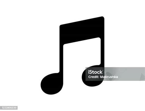 검은 색의 음악 표기 음악 기호의 그림입니다 플랫 디자인의 클래식 멜로디 사인 코드 아이콘 실루엣입니다 피아노와 기타기위한 기음 벡터 Eps 10 Eighth Note에