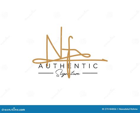 Letter Nf Signature Logo Template Vector 275184856