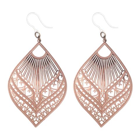 Large Peacock Dangles Hypoallergenic Earrings For Sensitive Ears Made With Plastic Posts