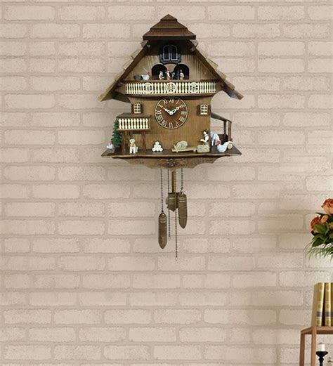 Buy Brown Solid Wood Analog Cuckoo Clock By Kairos Online Cuckoo